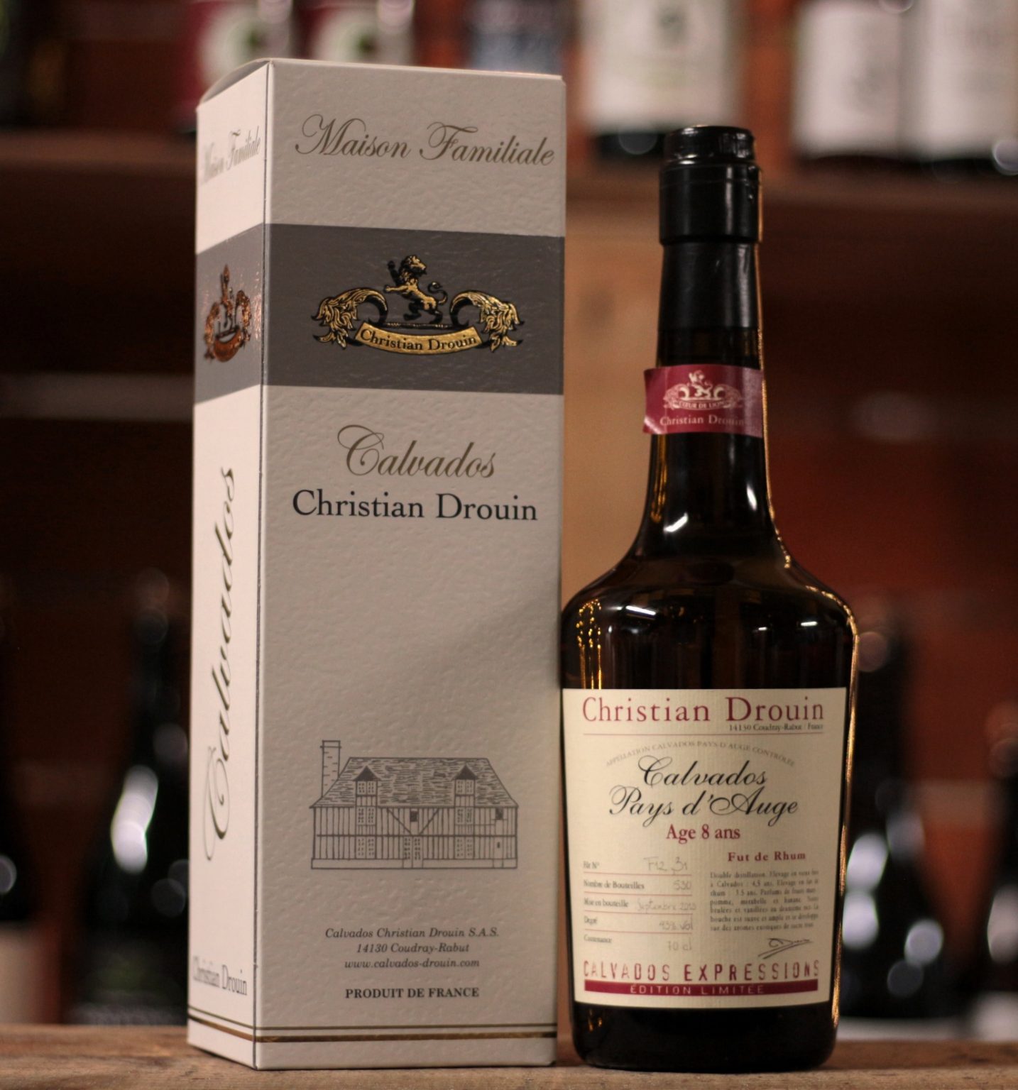 Calvados Christian Drouin Age 8 ans Fut de Rhum | CiderCider